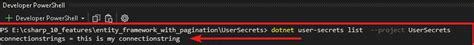 Aspnet Core User Secrets Getting Started