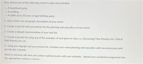 Solved Note I Need The Drawing Of Graph And Scheduling