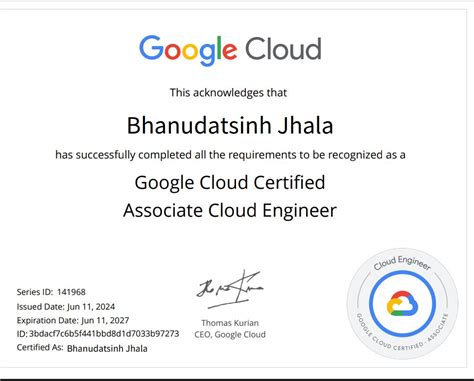 Bhanudatsinh Jhala On Linkedin Gcloud Cloudengineer Careergrowth