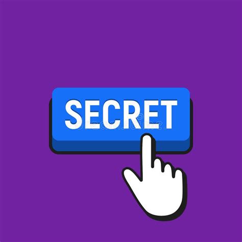 Hand Mouse Cursor Clicks The Secret Button Stock Vector Illustration Of Secret Info 114408232
