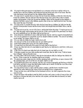 Hammurabis Code DBQ By Tired Teacher TPT
