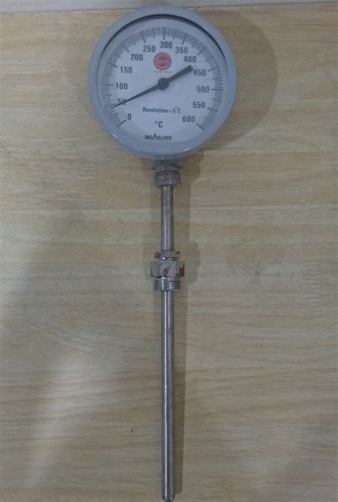 0 600 Degree Celcius Analog Temperature Meter Back Direct Dial