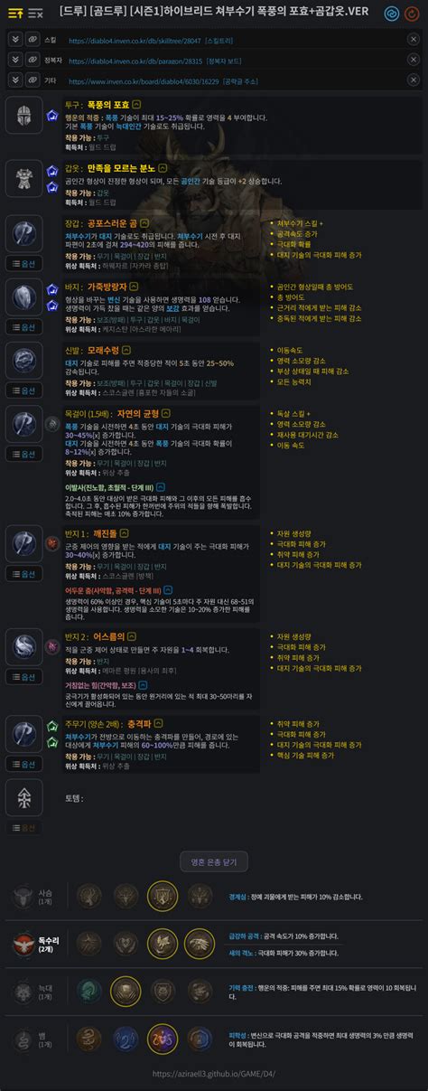 드루 시즌1 하이브리드 쳐부수기 폭풍의포효곰갑옷ver 인장용 이미지 게시판 인벤