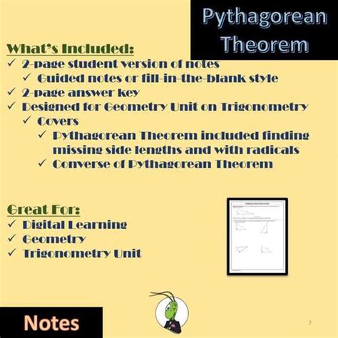Pythagorean Theorem And Converse Geometry Guided Notes Trigonometry Unit Pythagorean Theorem And Converse Geometry Guided Notes Trigonometry Unit