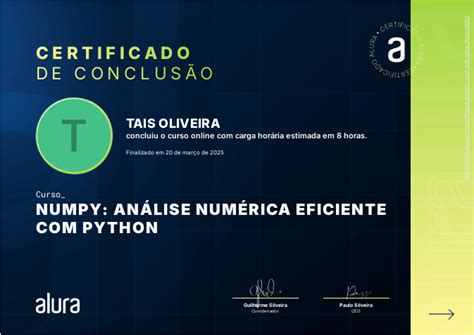 Tais Oliveira Curso Numpy Análise Numérica Eficiente Com Python