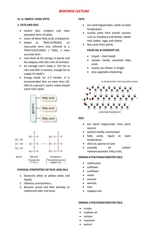 SOLUTION Simple And Complex Lipids Biochemistry Studypool