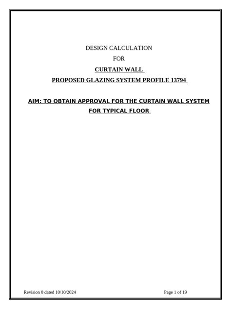 Design Calculations Cw Typ 0 Pdf