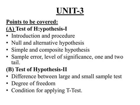 Statistics Hypothesis Testing Pptx