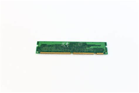 Synchronous Dynamic Random Access Memory On White Background Stock
