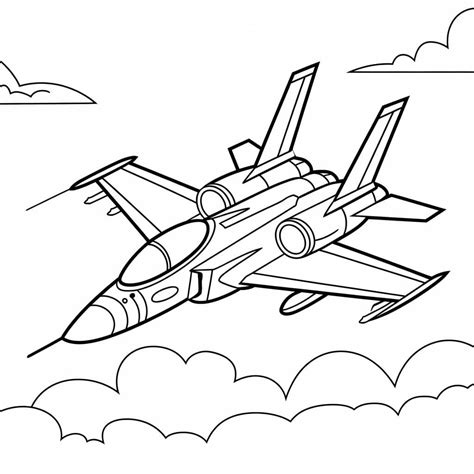Fighter Jet Coloring Pages Coloringlib