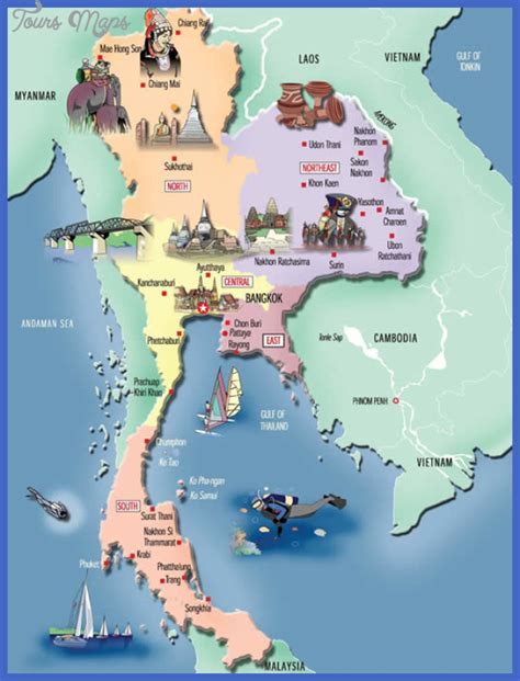 Thailand Tourist Attractions Map Uncover The Must See Spots On A