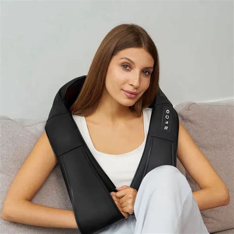 Dropship Electric Neck And Back Massager With Infrared Light Heating 3