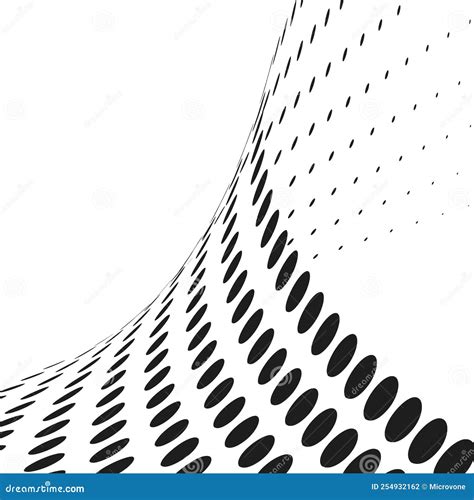 Halftone Curve. Black Dot Pattern Wave Form Stock Vector - Illustration of background, creative ...