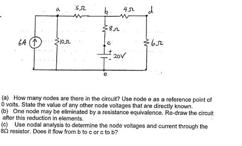 Solved A How Many Nodes Are There In The Circuit Use Node Chegg Com