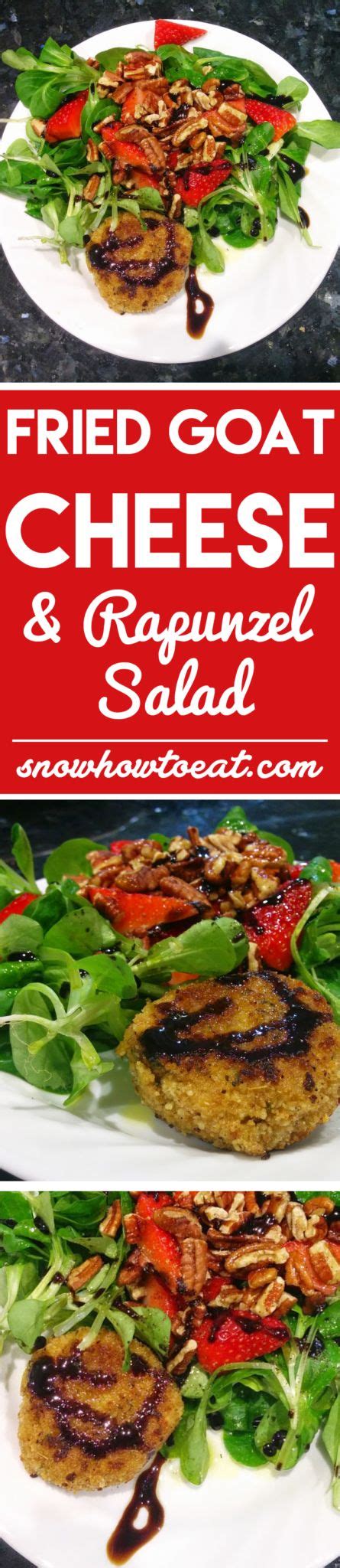 Fried Goat Cheese Rapunzel Salad Recipe Fried Goat Cheese Goat Cheese Stuffed Peppers