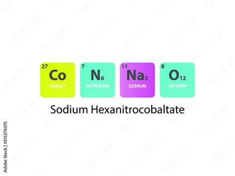 Con6na3o12 Sodium Hexanitrocobaltate Molecule Simple Molecular Formula Consisting Of Cobalt
