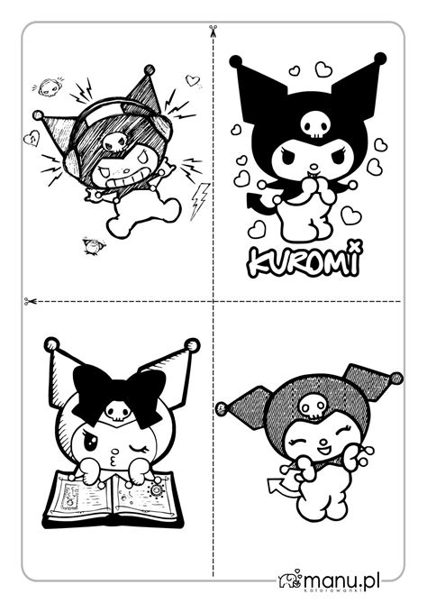 Kuromi Hello Kitty I Przyjaciele Sanrio Kolorowanka Do Druku