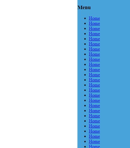 Html Activate The Scroll In The Code Position Fixed In Css Stack Overflow