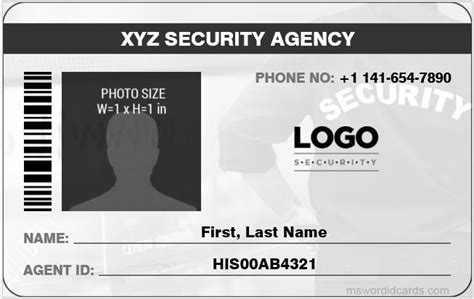 6 Best Ms Word Security Guard Id Card Templates Download