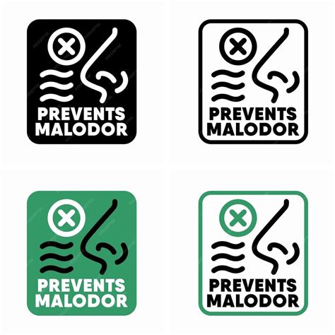 Premium Vector Prevents Malodor Vector Information Sign