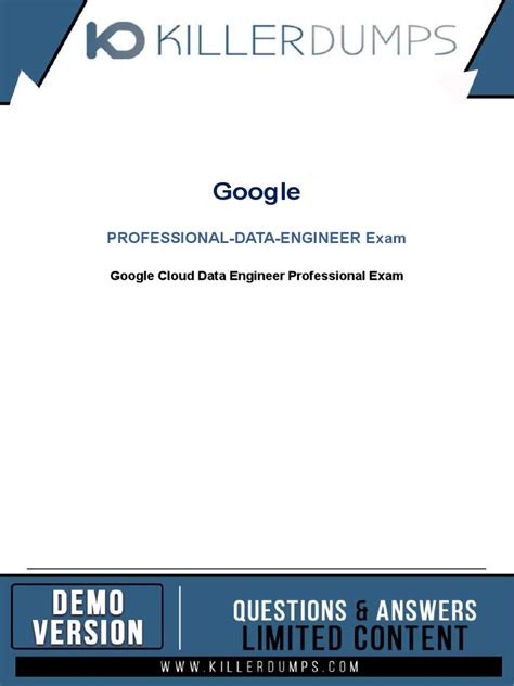 Professional Data Engineer Demo Pdf Cloud Computing Apache Hadoop
