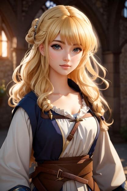 Premium Ai Image Anime Young Girl Middle Age