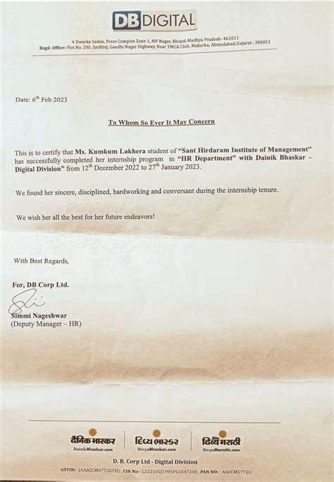 Kumkum Lakhera On Linkedin Opportunity Internship Humanresource