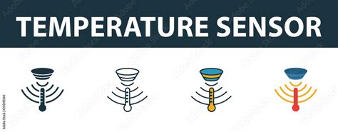 Temperature Sensor Icon Set Premium Symbol In Different Styles From Sensors Icons Collection