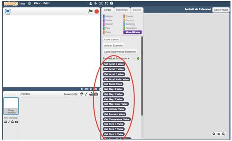 programming with sensors in scratch pocketlab