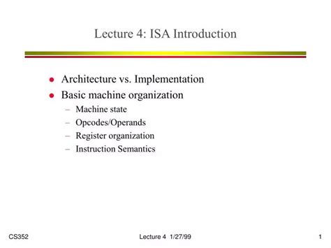 Ppt Lecture 4 Isa Introduction Powerpoint Presentation Free Download Id4017044