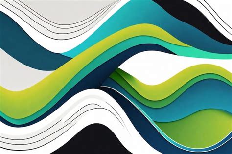 Premium Photo Colorful Abstract Wave Art With Smooth Lines And Curves