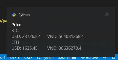 GitHub Mrchinhdev Coin Price Notification Use Python Language With Win Toast Library And