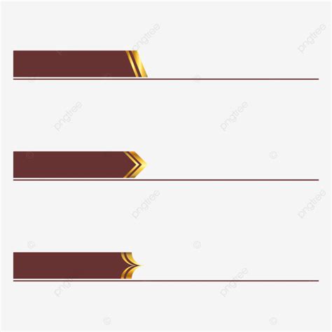 Ppt Header Set With Golden Lines Vector Web Header Ppt Header Header Png And Vector With