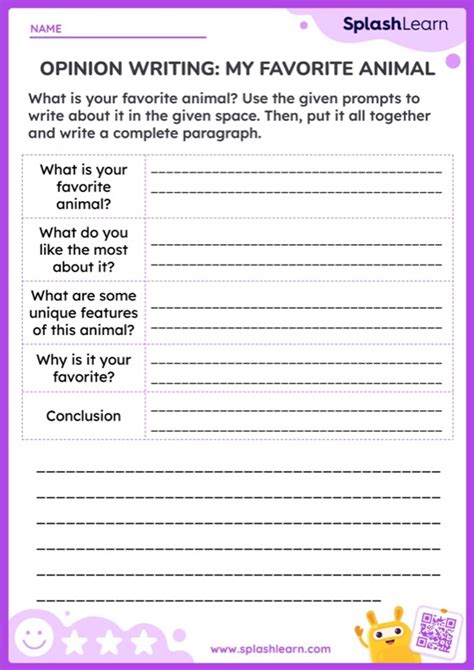 Opinion Writing Worksheets Free And Printable Splashlearn