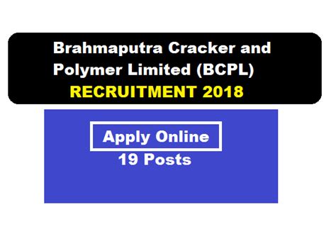 Bcpl Dibrugarh Recruitment 2018 Foreman Operator Technician Posts