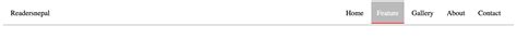 Navigation Menu Bar Using HTML And CSS Readersnepal