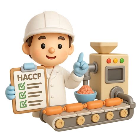 Kawaii 3d Cartoon Of A Food Safety Worker Inspecting Haccp Compliance