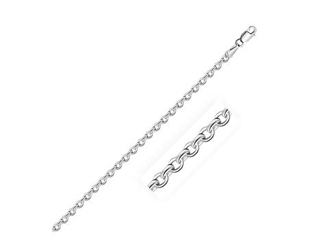 Diamond Cut Cable Link Chain In 14k White Gold 290 Mm Richard