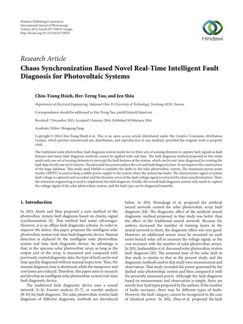 pdf chaos synchronization based novel real time intelligent fault