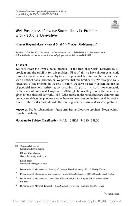 Well Posedness Of Inverse Sturmliouville Problem With Fractional