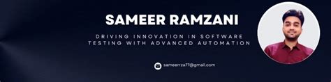 Sameer Ramzani Fellowship Program In Qa Automation Sdet Criodo Linkedin