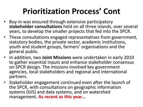Grenada Experiences With Prioritization For Pipeline Development PPT