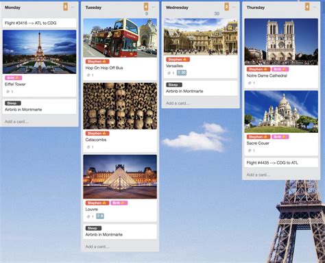 Planning A Trip With Trello OnStandby