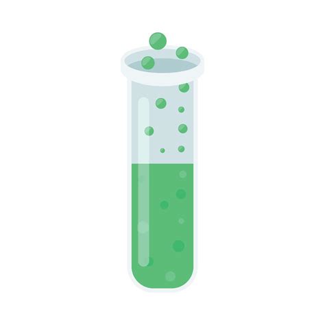 Science Lab Bottle Icon In Flat Style Laboratory Glassware Equipment
