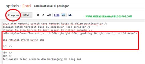 CARA MEMBUAT KOTAK BOX SCRIPT PADA POSTINGAN BLOG Buku Ajaran SMA SMK