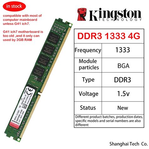 New Kingston Pc3 Ram Ddr3 2gb 4gb 8gb 1333 1600mhz Desktop Memory Dimm Stick Shopee Malaysia