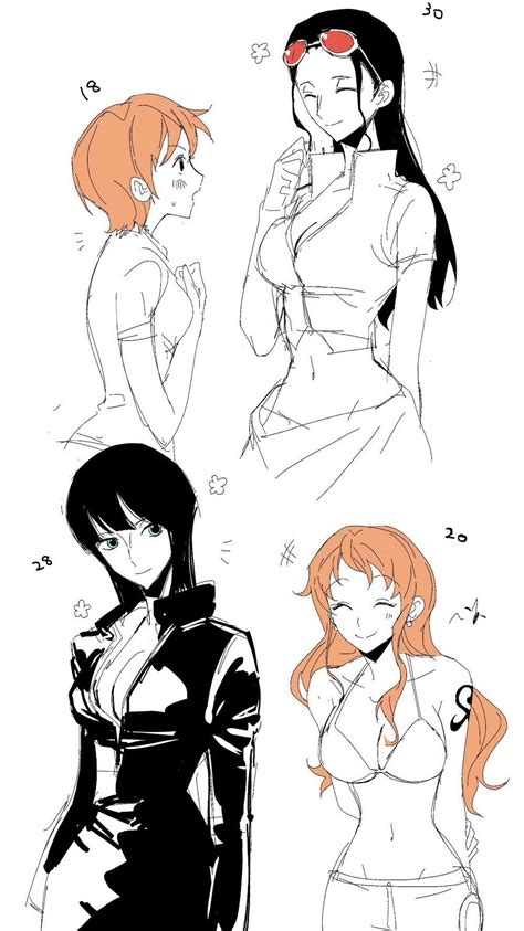 Nami And Nico Robin One Piece Drawn By Kurenaikiyumi Danbooru