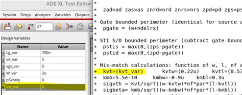 parameterizing psp model card parameters for ade parametric analysis