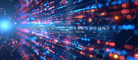 abstract binary code data stream with glowing particles representing digital data flow network