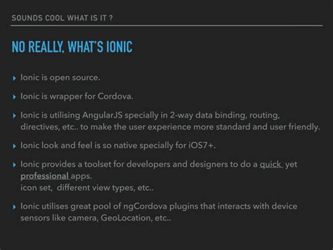 Ionic Hybrid Mobile Application PPT